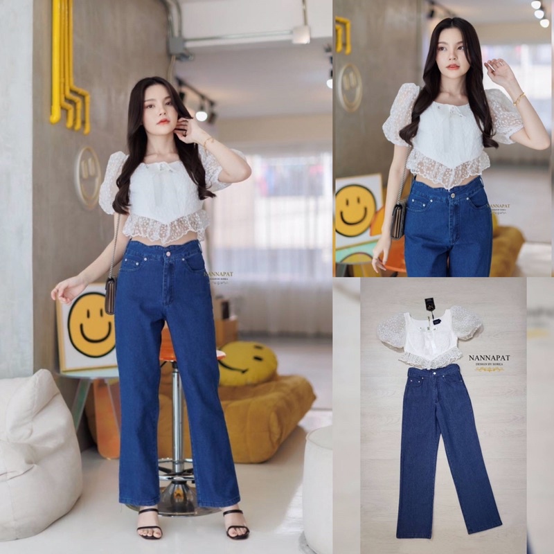 M10 S-XL Set ชุดเซ็ต เซต2ชิ้น เซตกางเกงยีนส์ขายาว ชุดเข้าเซต ชุดเซทแฟชั่น ชุดไปเที่ยว ชุดไปคาเฟ่ ...