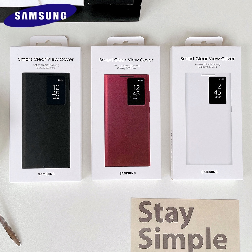 Original Samsung Galaxy S22 Ultra/S22 Plus/S 22 S22 Smart Clear View ...