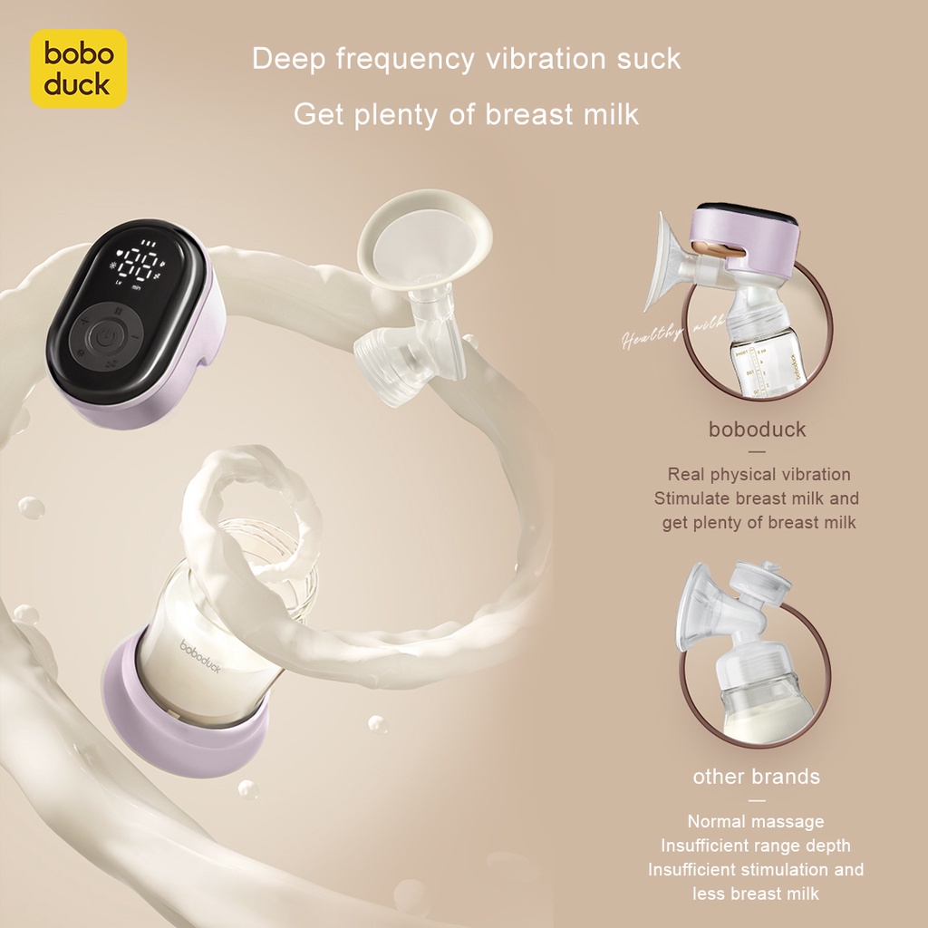 Boboduck เครื่องปั๊มนมไฟฟ้าไร้สาย 12 เกียร์ F5076 - boboduck.th - ThaiPick