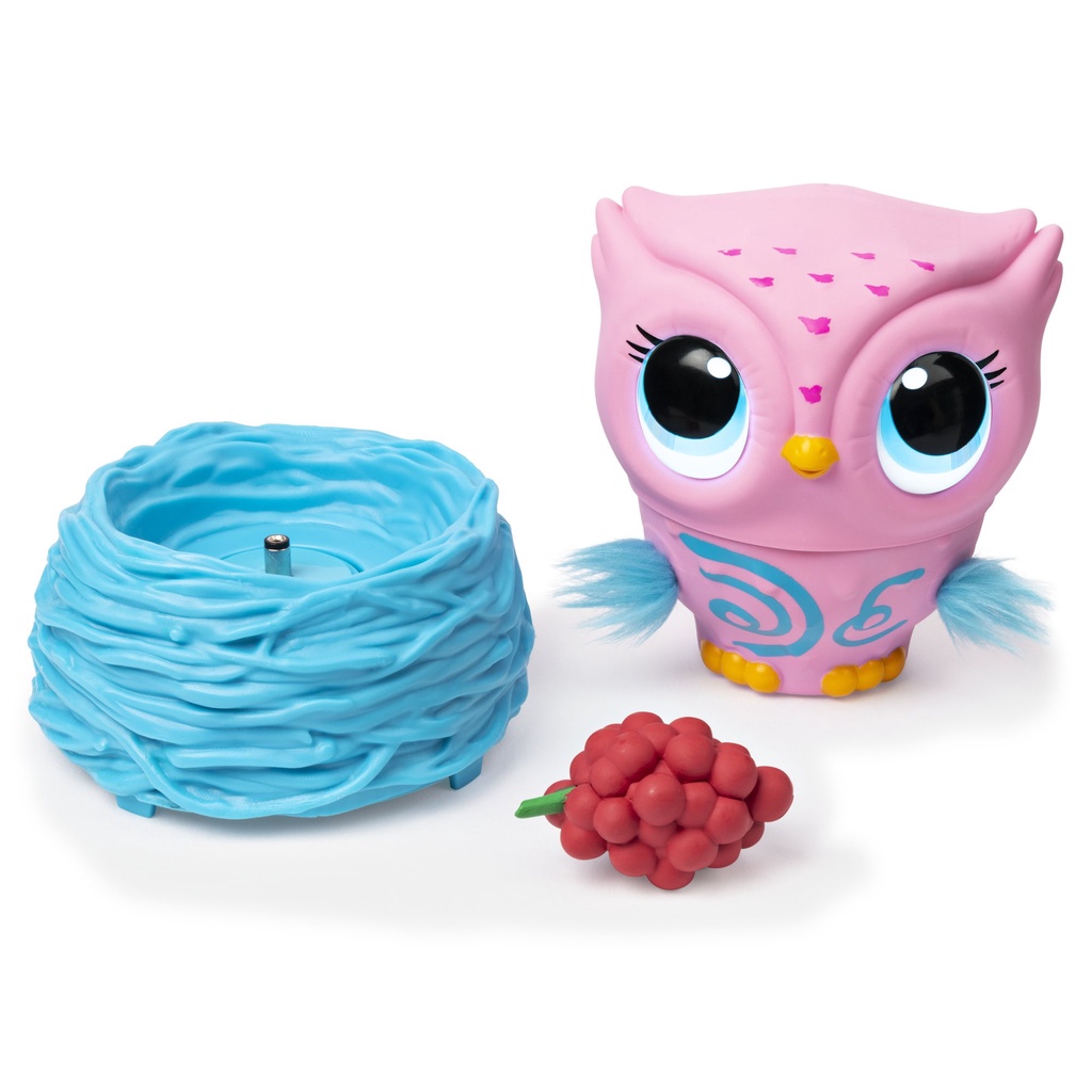 Owleez Flying Baby Owl Interactive Toy with Lights and Sounds (Pink ...