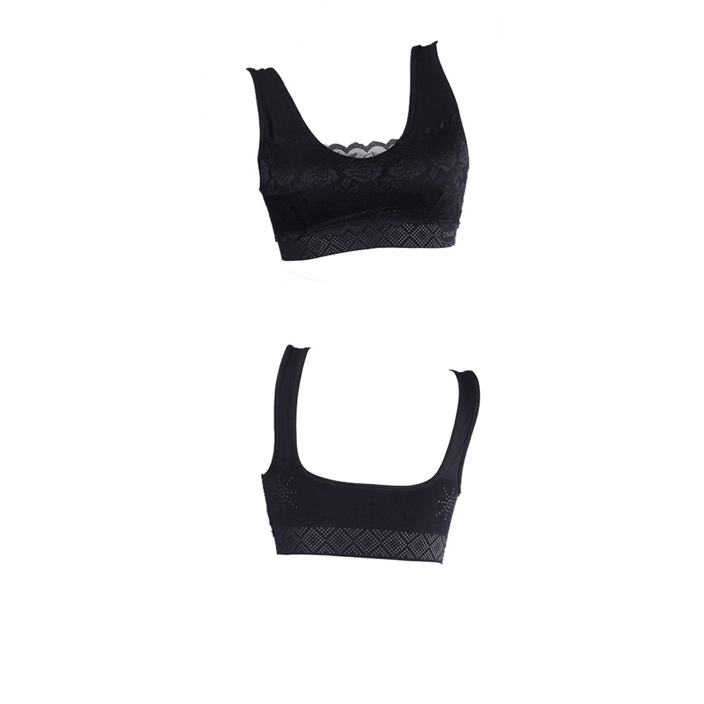 แพ็ค 2 ชิ้น Onami Bra เสื้อชั้นในกระชับสัดส่วน สีดำ ดันทรง เก็บไขมันส่วนเกิน โอนามิ ของแท้ 100 ...