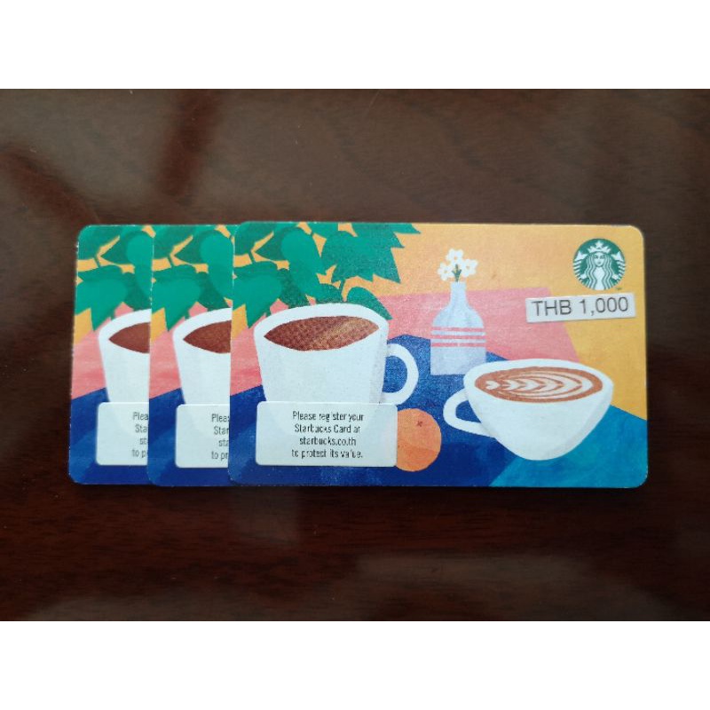 บัตรstarbucks มูลค่าใบละ1000บาท Starbucks Card Shopee Thailand
