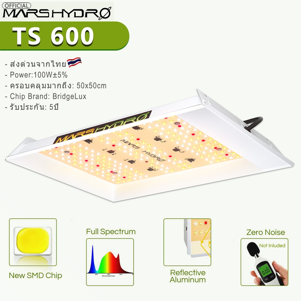 Hot Saleส่งฟรีMars Hydro TS 600 LED Grow Light ไฟปลูกต้นไม้ สำหรับสวน ...