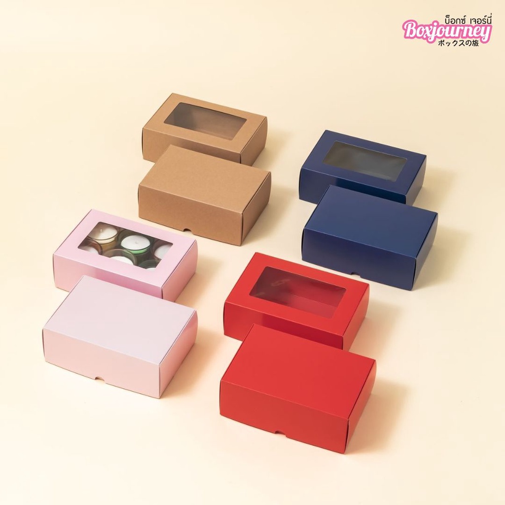 Boxjourney กล่องสินค้าพรีเมี่ยม มีหน้าต่าง ขนาด 17x25x9 ซม 20 ใบ แพค
