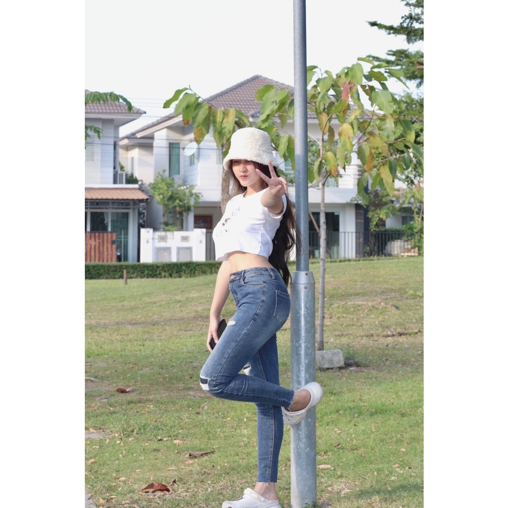 Niyom Jeans รุ่นD111 collection NYJ 40 mile กางเกงยีนส์ผู้หญิง สียีนฟอก - niyomjeansbrands ...
