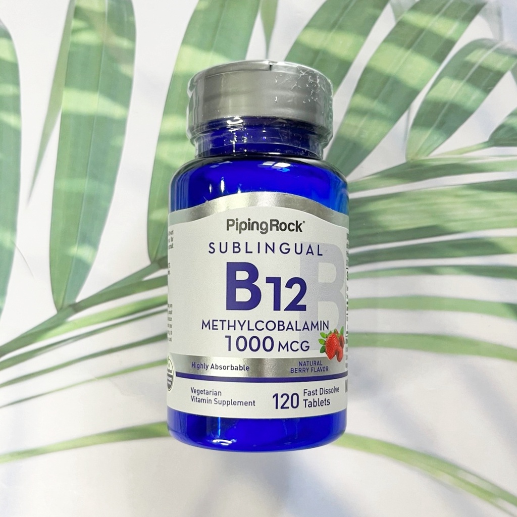 Methylcobalamin B-12 (Sublingual) 1000 mcg 120 Fast Dissolve Tablets (Piping Rock®) เม็ดอมไว้ใต้ ...