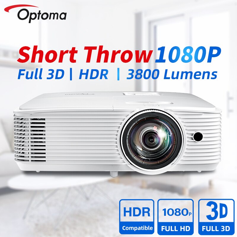 Optoma Projector GT1080H Short Throw Beamer 3D HDR Video Projector For ...