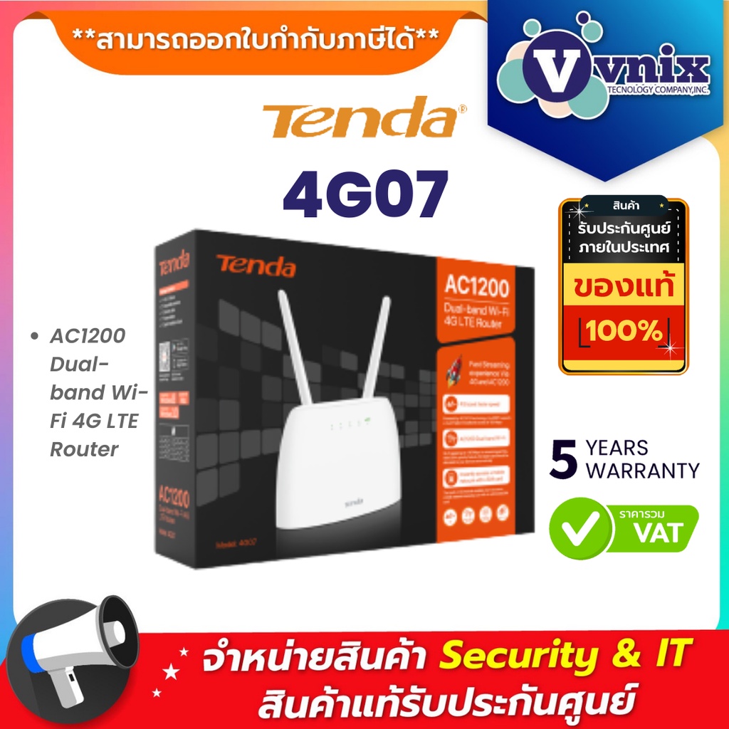 4G07 Tenda AC1200 Dual-band Wi-Fi 4G LTE Router By Vnix Group | Shopee ...