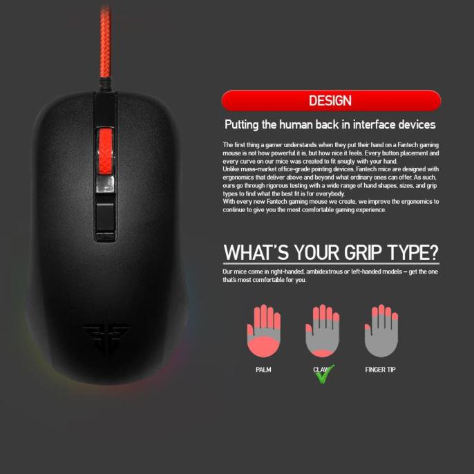 FANTECH RHASTA II G13 PRO GAMING MOUSE เมาส์มีสาย ของใหม่ รับประกัน1ปี ...
