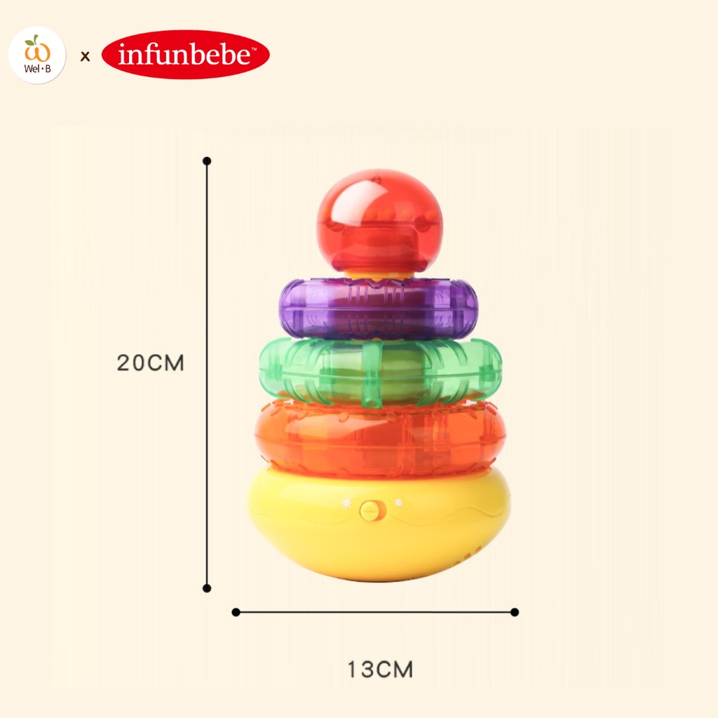 Wel-B x Infunbebe Light n Sounds Stacker (ห่วงเรียงซ้อน) - ห่วงเรียง ...