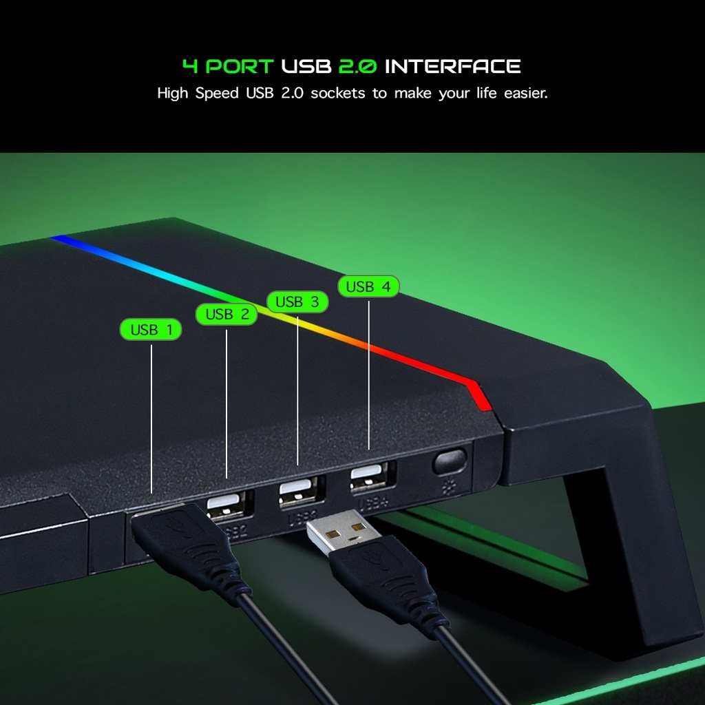 EGA TYPE MS1 แท่นวางจอมอนิเตอร์ RGB lighting มีให้เลือก 2 สี BlackWhite ...