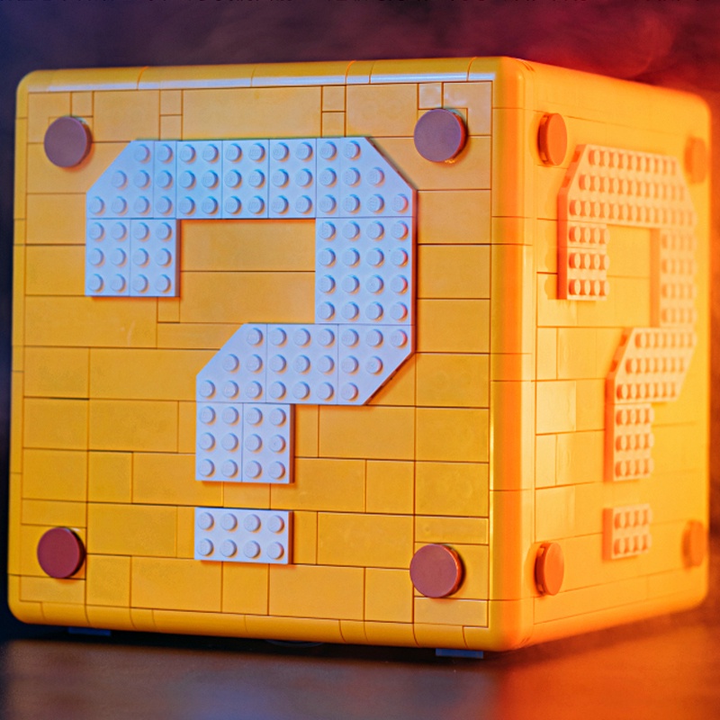 Puzzle lego super mario question mark box mary 64 box 71395 assembled ...