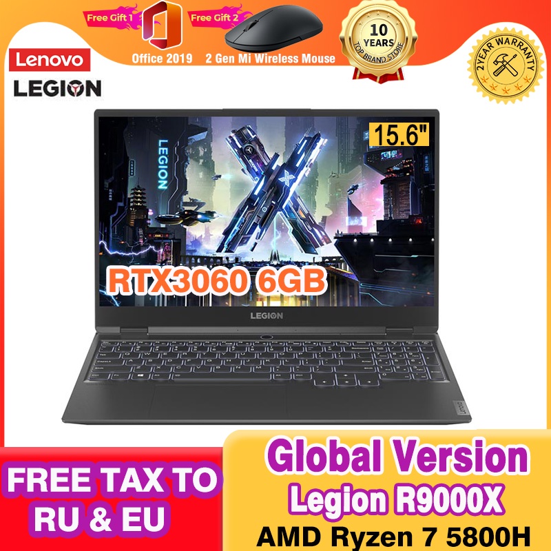 Lenovo Legion R9000X Gaming Laptop RTX 3060 15.6 ''Gaming AMD Ryzen 7 ...
