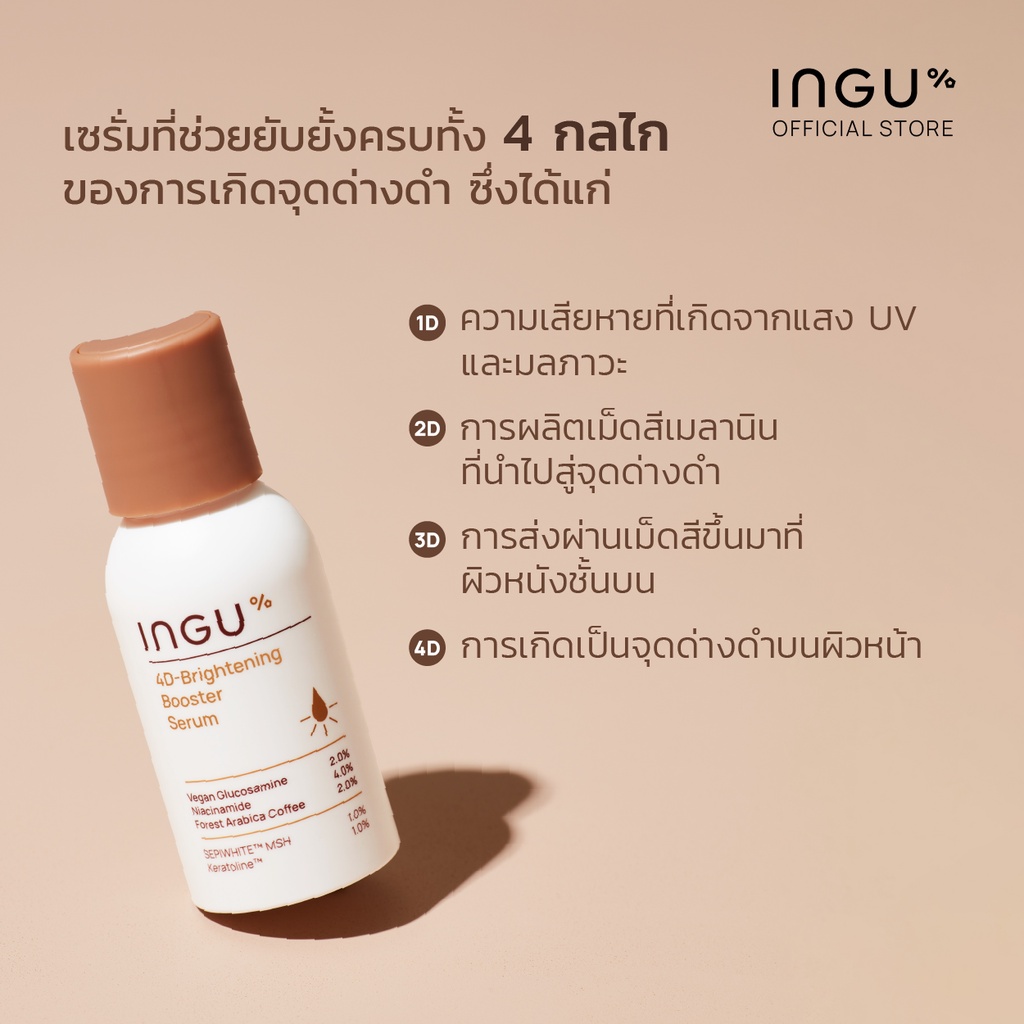 INGU 4D-Brightening Booster Serum อิงกุ โฟร์ดี-ไบรท์เทินนิ่ง บูสเตอร์ ...