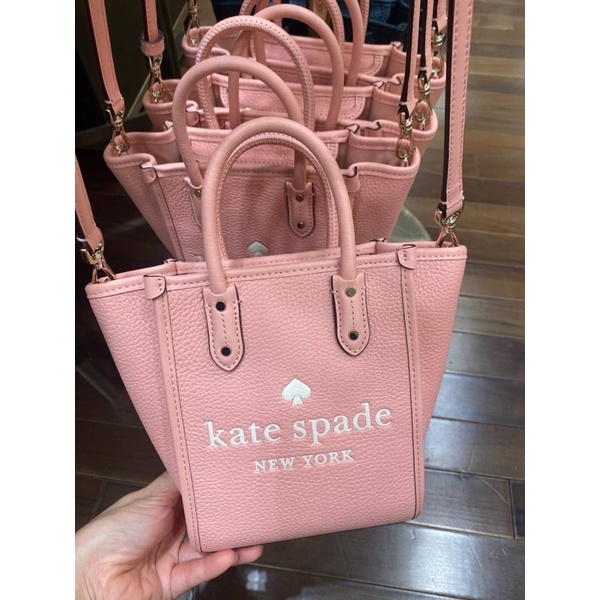 Kate Spade New York Ella Mini Leather Top Zip Tote Crossbody (ใบเล็ก ...