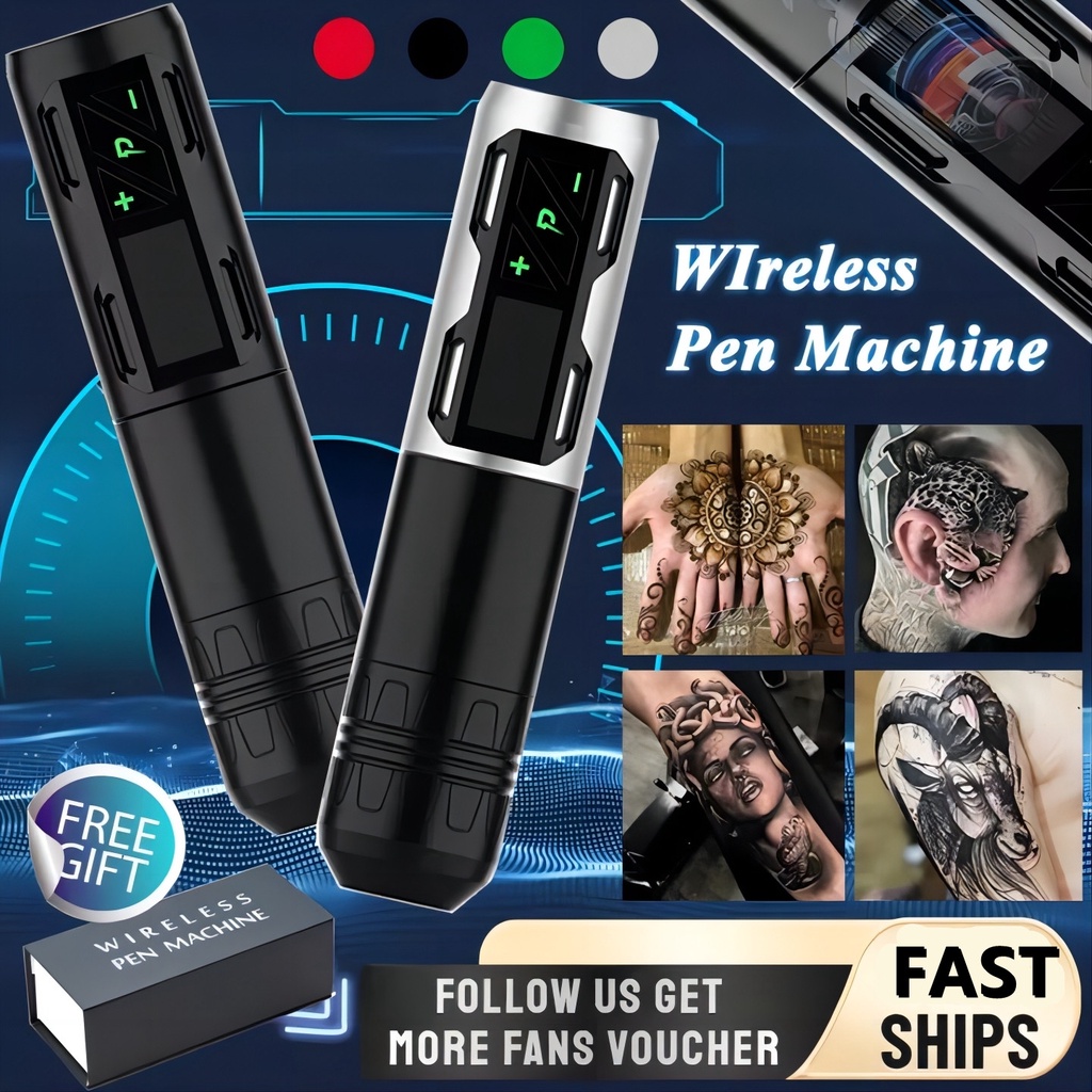 Wireless Rotating Tattoo Battery Pen, 1 Digital LED Display, Adjustable ...