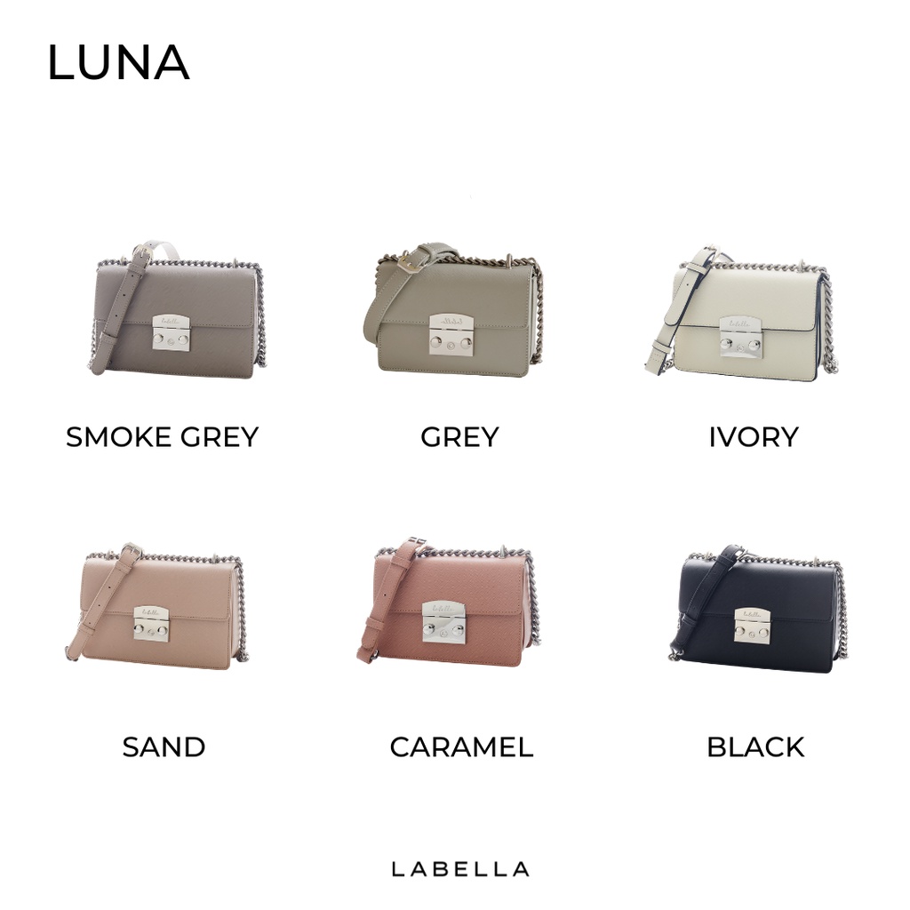 พรี 15-20 วันLabella - Luna Grey กระเป๋าสะพายสายโซ่ สีเทา - labella_official - ThaiPick