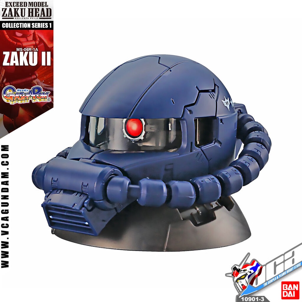 BANDAI GASHAPON EXCEED MODEL ZAKU HEAD 1 MS-06R-1A ZAKU II โมเดล หัวซา ...