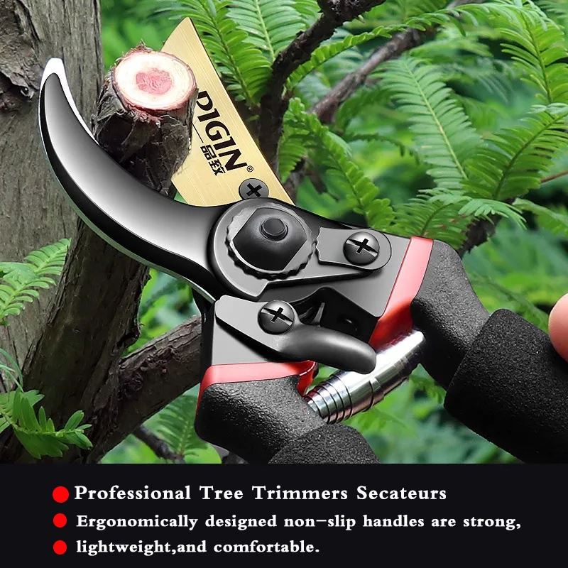 8" Professional Secateurs Premium Steel Garden Pruner Shears, Gardening ...