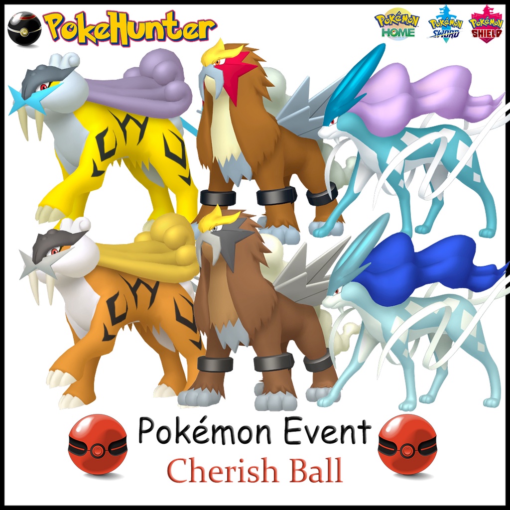 Pokemon Event Raikou Entei Suicune Shiny&NotShiny | Shopee Thailand