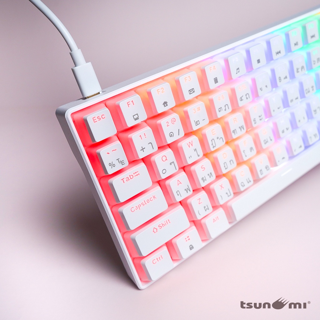 คีย์บอร์ด เกมมิ่ง MK-100 MK100 Pudding 96 Outemu Switch Mechanical ...