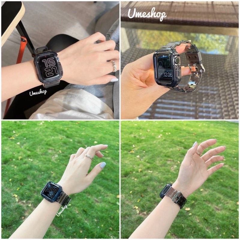 youjสายสําหรับแอปเปิ้ลวอช เคส สาย smart watch สายไนลอนสําหรับ Watch 8 7 ...