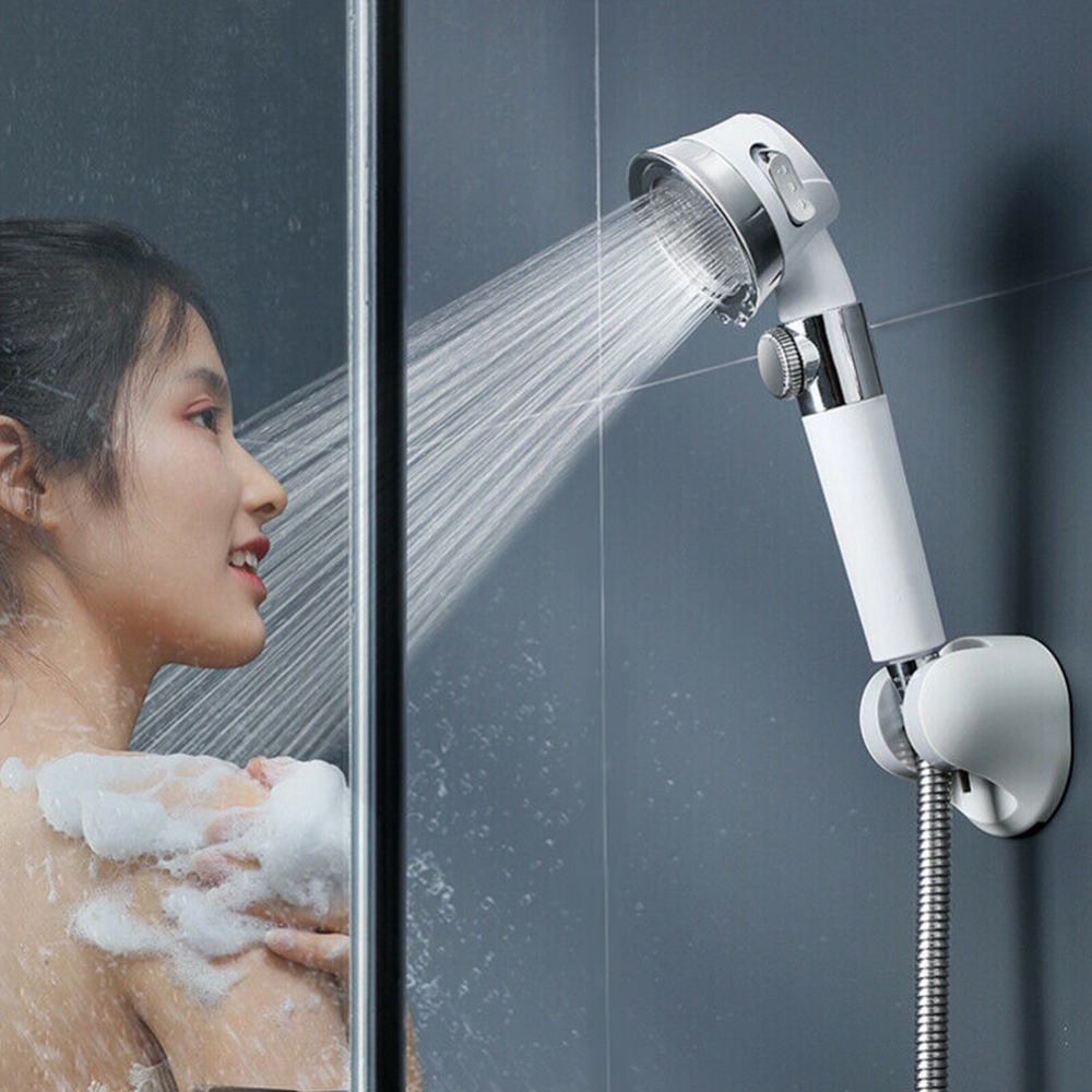 High Pressure Bath Shower Head 3 Mode Large Chrome Handset Heads Water