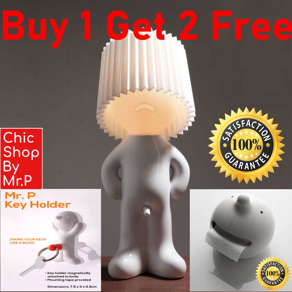 PROPAGANDA Mr.P Lamp Shy Man Show โคมไฟตั้งโต๊ะ สีขาว | Shopee Thailand