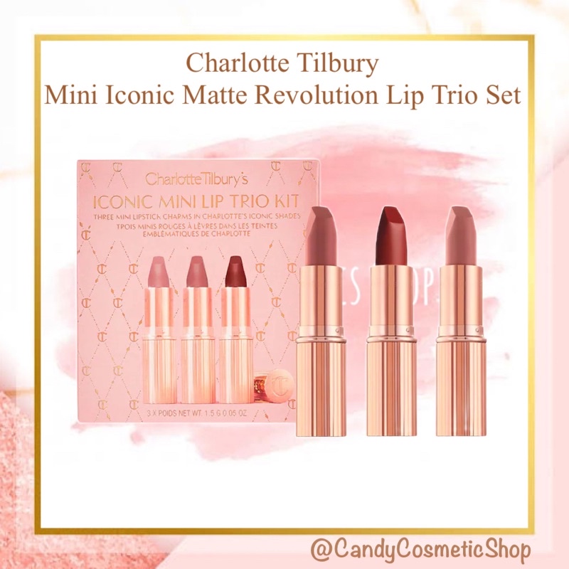 Charlotte Tilbury Mini Iconic Matte Revolution Lip Trio Set | Shopee ...