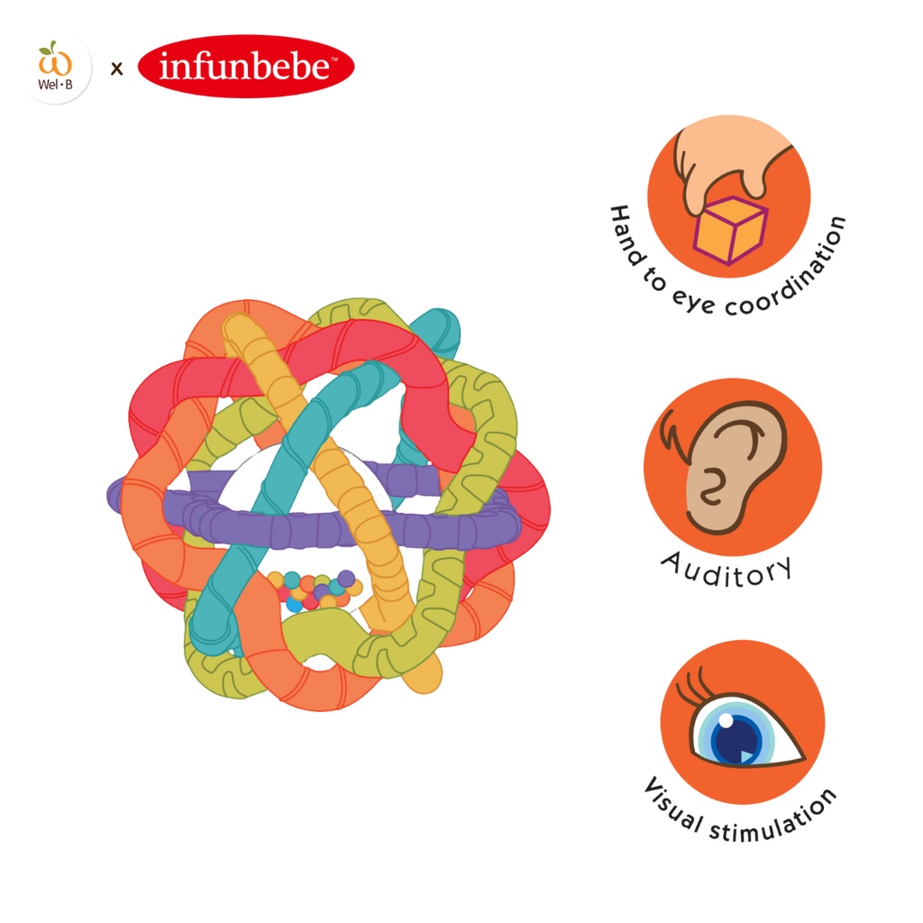 Wel-B x Infunbebe Ball Ball (ยางกัด วงแหวน) - ของเล่น ของเล่นเด็ก ยาง ...