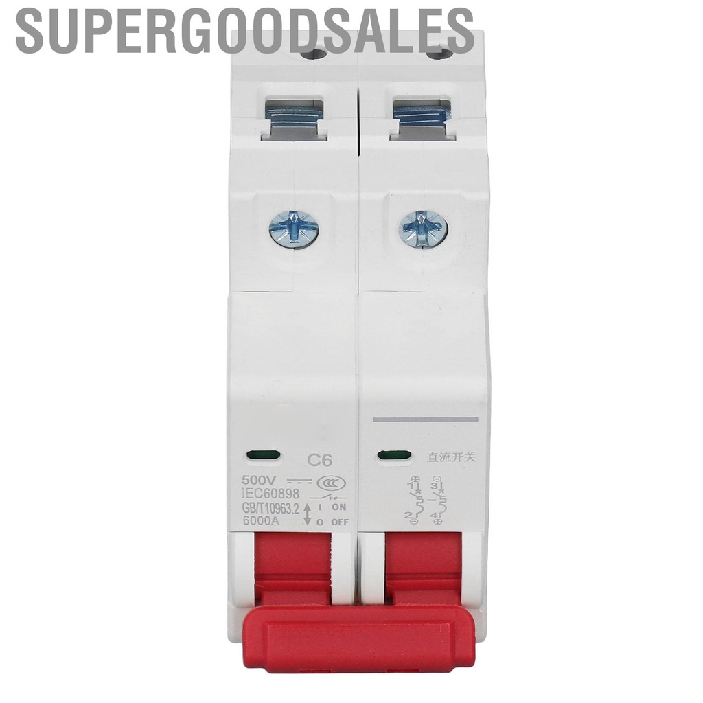 Supergoodsales 2P Miniature Circuit Breaker 6000A Breaking Capacity Small DC for Solar PV System ...