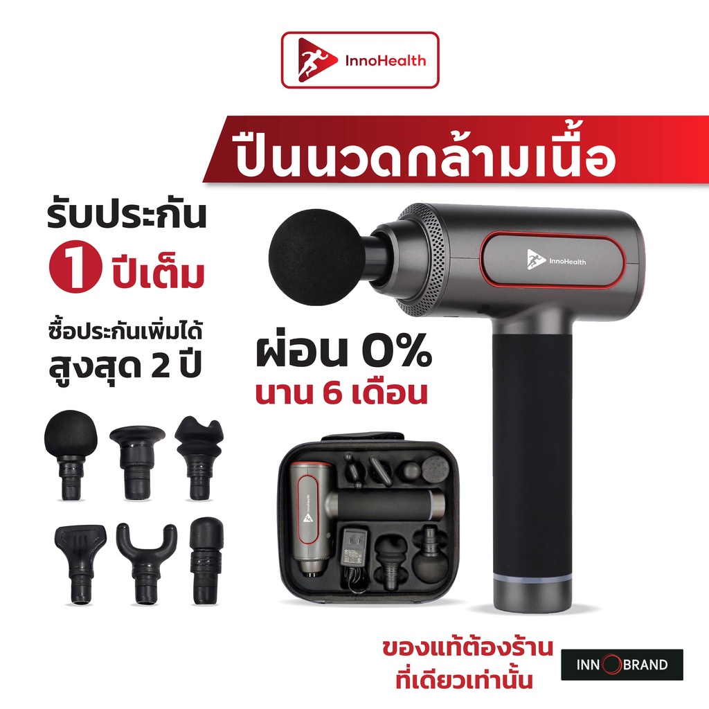พรีออเดอร์ ปืนนวด InnoHealth ประกัน 1 ปี รุ่น iGunPro บรรเทาอาการปวด ...
