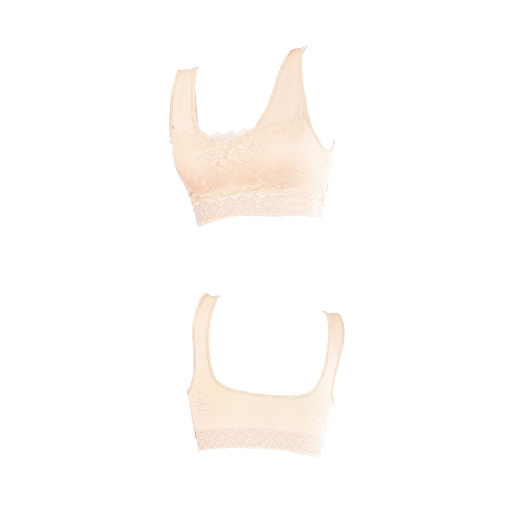 Onami Bra เสื้อชั้นในกระชับสัดส่วน สีครีม ดันทรง เก็บไขมันส่วนเกิน โอ ...