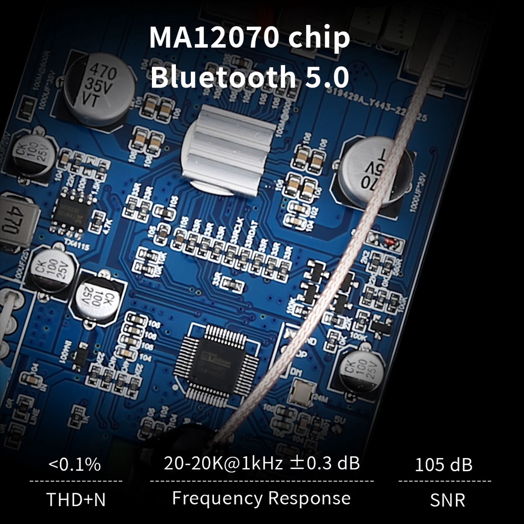 Kguss D70 เครื่องขยายเสียงดิจิทัล บลูทูธ MA12070 Infineon 80W2 พลังงาน ...