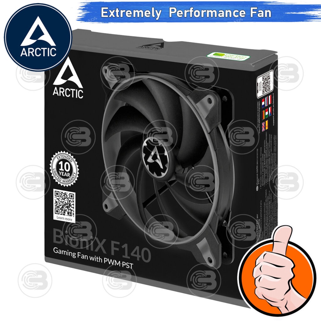 CoolBlasterThai ARCTIC PC Fan Case BioniX F140 Grey Gaming Fan with PWM ...