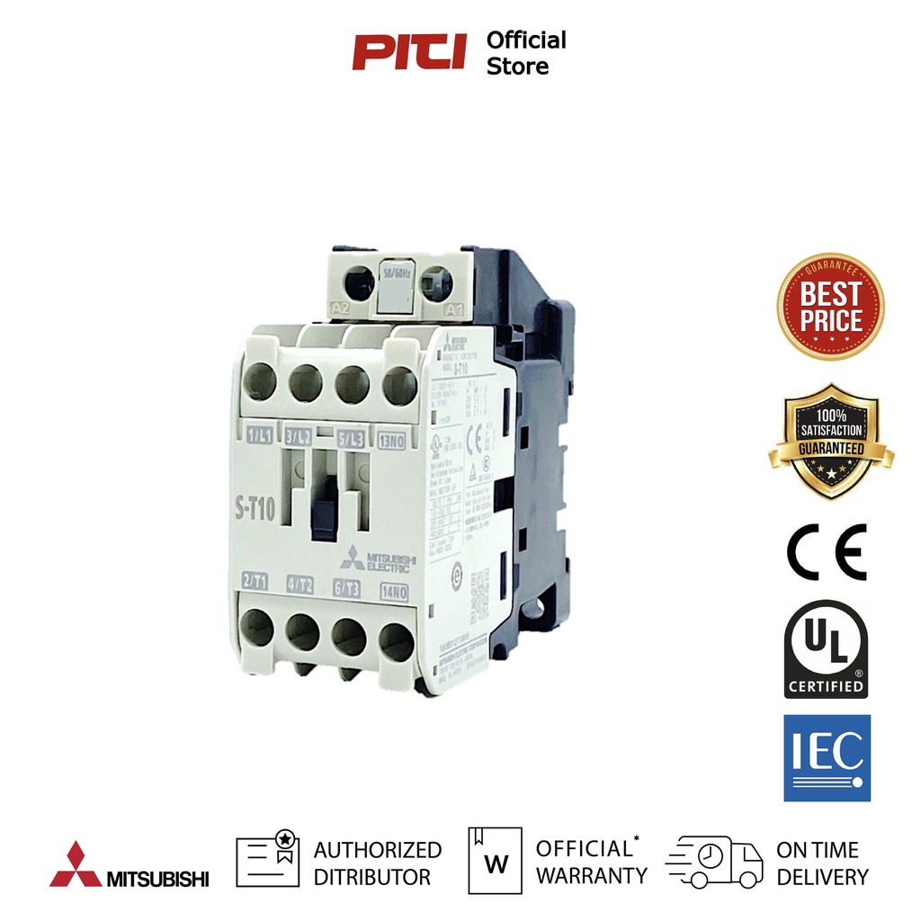 Mitsubishi Magnetic Contactor S-T10 9A 100-127VAC 1NO | Shopee Thailand