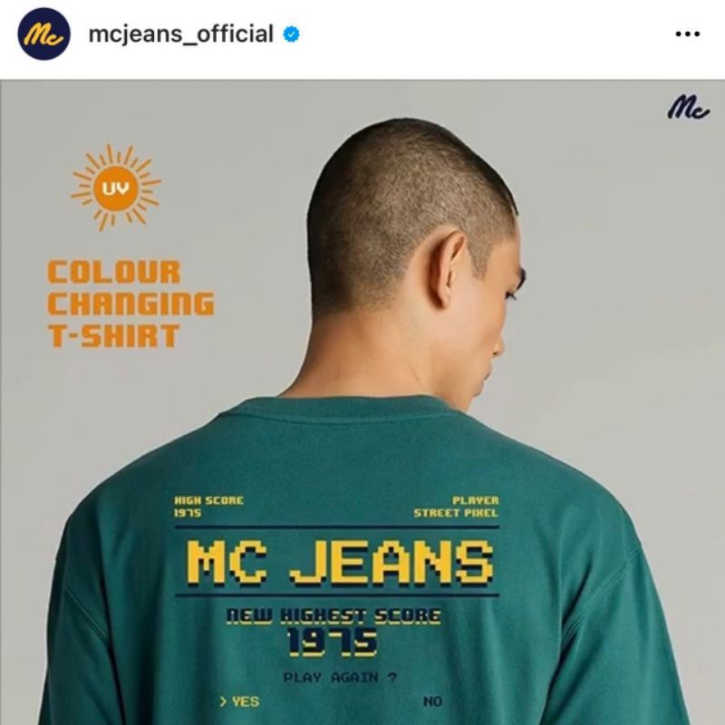 เสื้อยืดชาย แบรนด์ Mc Jeans โพสต์นี้ เป็นงานโอเวอร์ไซส์ค่ะ ตัวโลโก้สกรีนจะเปลี่ยนสีตามแสงตกกระทบ ...