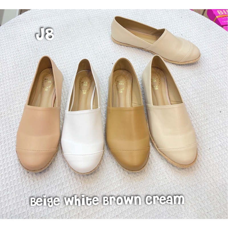 J8 รองเท้าใส่สบาย ทรงสลิปออนสวมหนังนิ่มๆสีสดใส - billy.shoes - ThaiPick