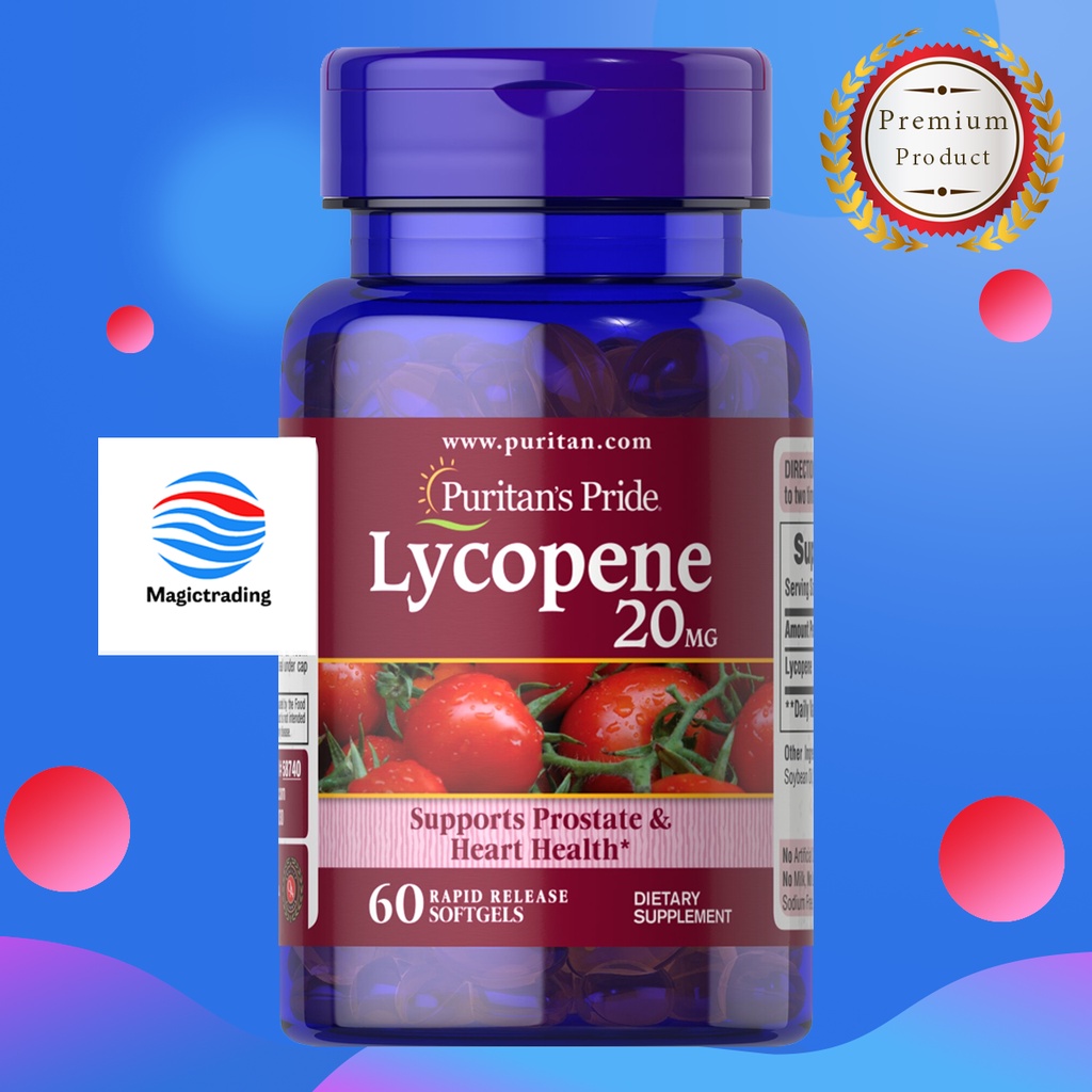 Puritan's Pride Lycopene 20 mg / 60 Softgels | Shopee Thailand