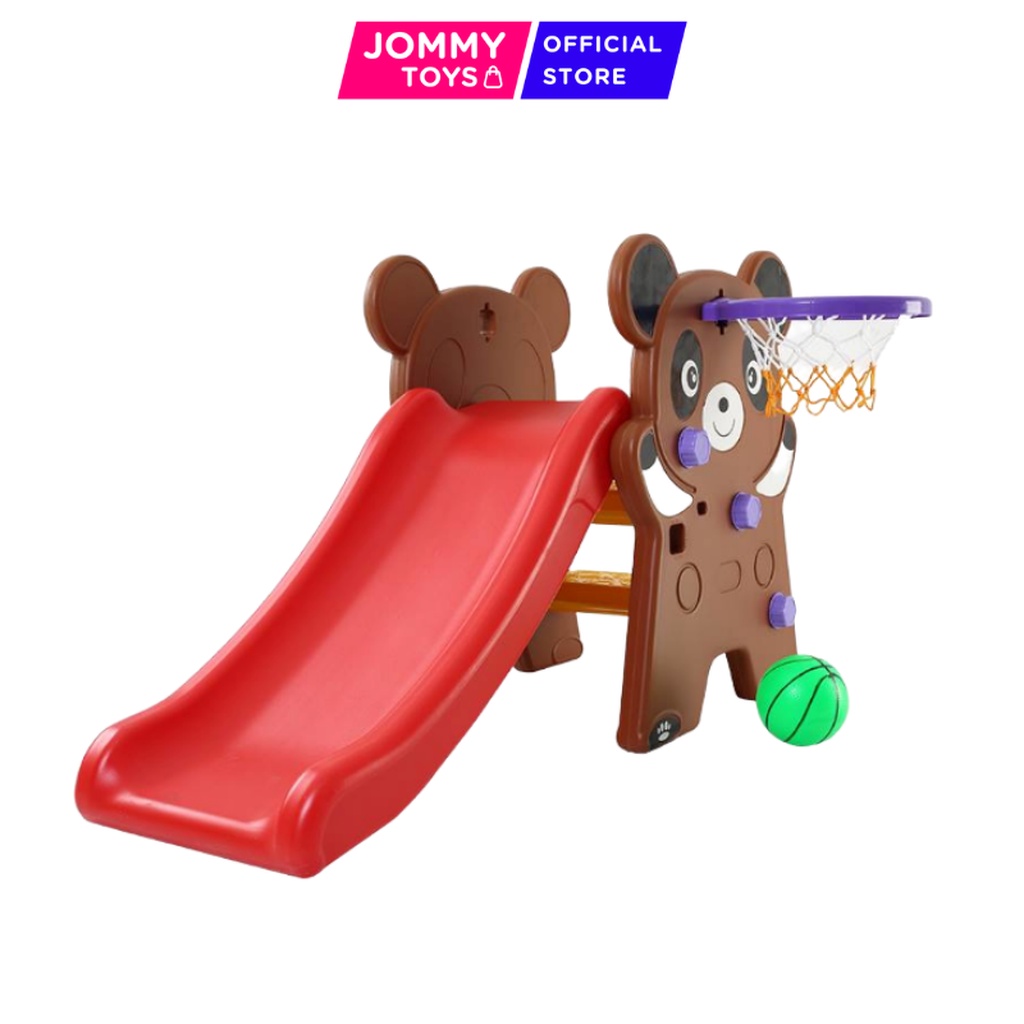 กระดานลื่นหมีแสนซน (มีห่วงบาสในตัว) Naughty Bear Slide - jommytoysstore - ThaiPick