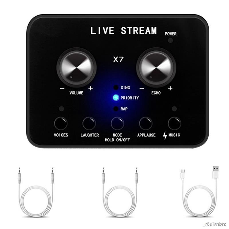 Sound Card Voice Changer External Electronic Audio Shouting Microphone ...