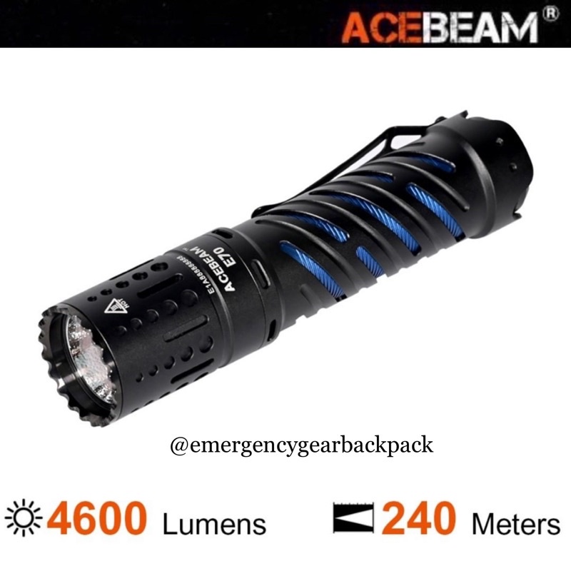 ACEBEAM E70-AL 4600LMS 240M EDC Flashlight | Shopee Thailand