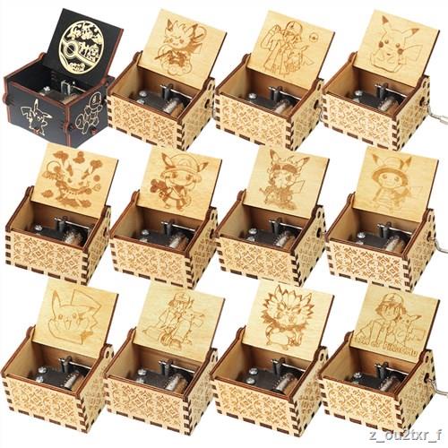 Pokemon Pikachu Anime Theme Wooden Hand Crank Music Box Creative ...