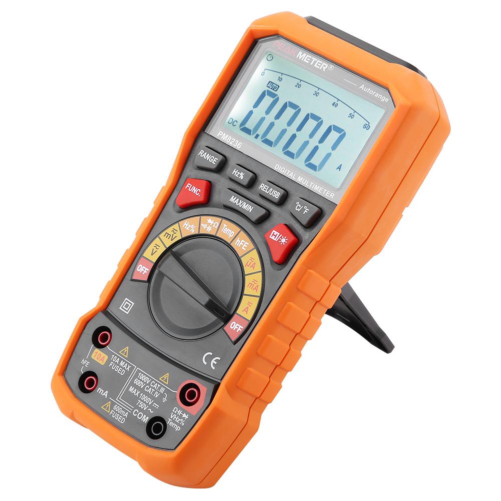 Temperature Digital Capacitance Multimeter Range PEAKMETER PM8236 ...