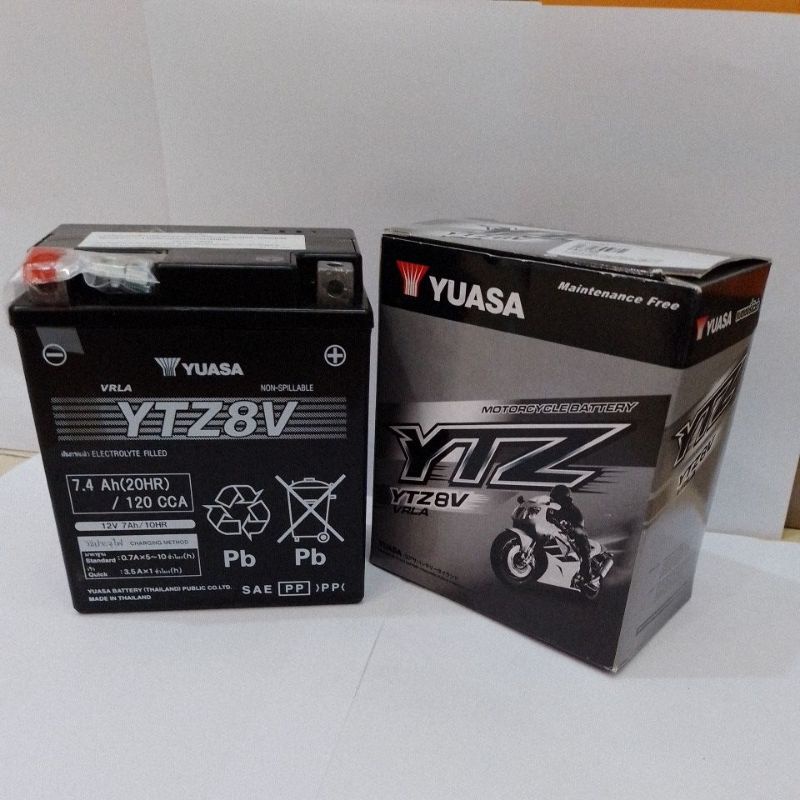 แบตเตอรี่แห้ง(YUASA) YTZ8V รุ่นX-MAX-300 รหัส042185 | Shopee Thailand