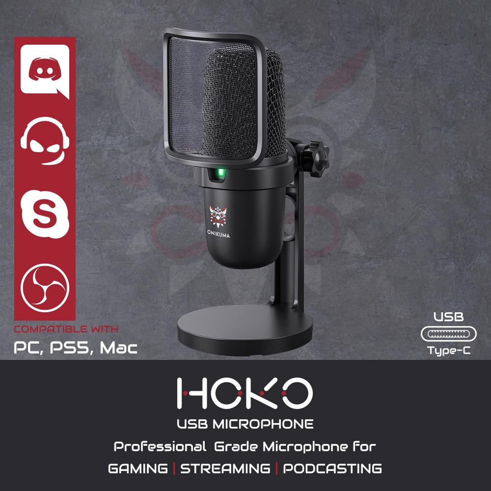 ONIKUMA HOKO M630 USB MICROPHONE ไมโครโฟนตั้งโต๊ะ ไมค์มีสาย ไมโครโฟนมีสาย ไมค์สตรีมมิ่ง ไมค์เกม ...