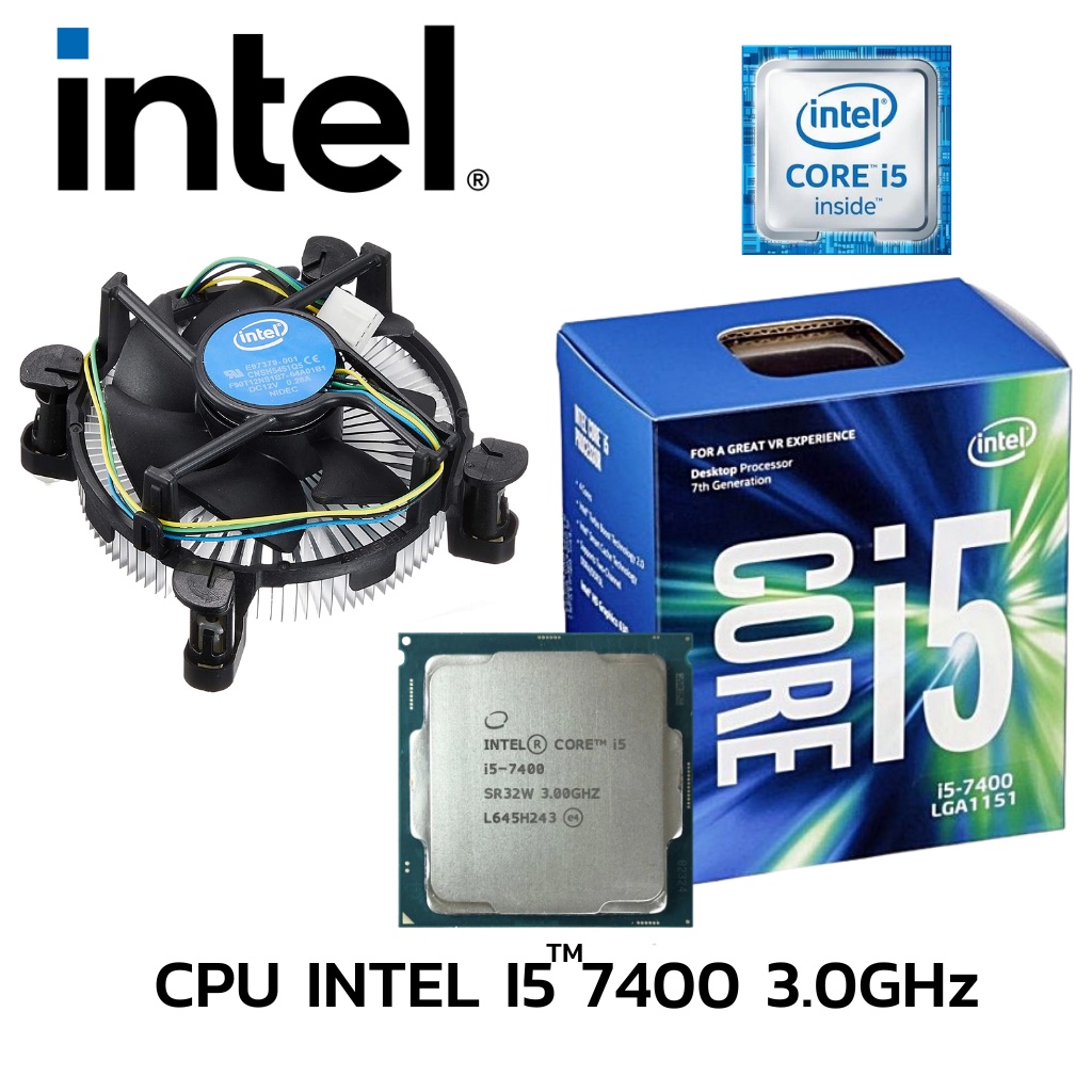 CPU Intel Core I5 7400 4Core 4Tread BestClock 3.0Ghz Tuebo 3.5Ghz มี ...