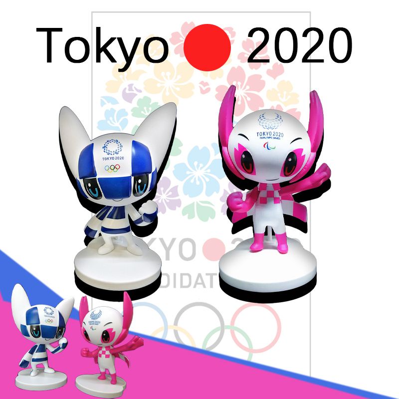 Tokyo 2020 Olympics Mascot Figure Miraitowa Someity Miniatures Desktop ...