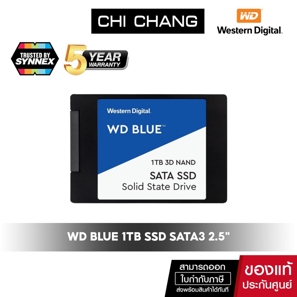 WESTERN เอสเอสดี WD BLUE 1TB SSD SATA3 2.5 WDS100T2B0A Internal SSD - chichangcomputer - ThaiPick