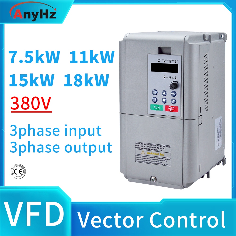 Vfd Variable Frequency Drive Inverter Converter 18kw,11kw,15kw,7.5kw General 380v 3phase Input ...